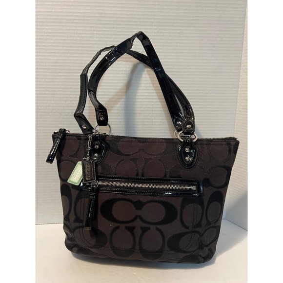 Coach | Bags | Coach Black Signature Small Tote 23473 See Pictures ...